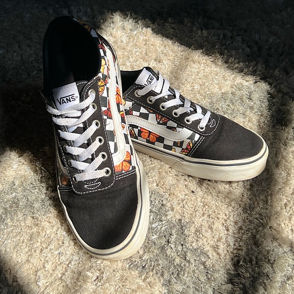 Vans | Shoes | Checkered Butterfly Vans | Poshmark